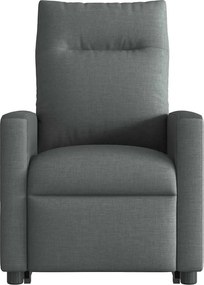 Elektrické zvedací polohovací křeslo tmavě šedé textil 3324067