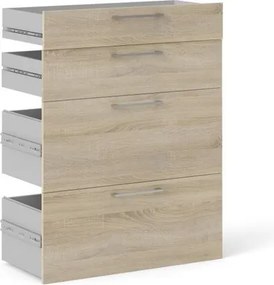 Skříň Modulo 89 x 40 x 221,5 cm, se zásuvkami, dub sonoma