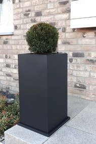 Květináč BLOCK, sklolaminát, výška 60 cm, antracit