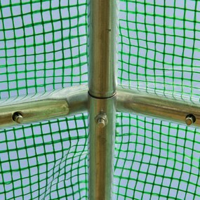 Outsunny Zahradní Greenhouse Tunel 8x3x2 m se 12 Okny a Rolovacím Dveřmi pro Pěstování Rostlin Rajčat a Zeleniny - Ocel a PE 140 g/m² Zelená