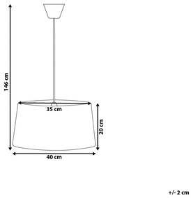 Stropní lampa bílá/měděná KALLAR Beliani