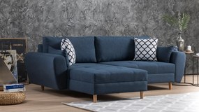 Hanah Home Rohová pohovka IGOR tmavě modrá levá 825BLC1386