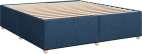 Box spring postel s matrací modrá 200x200 cm textil 3285407