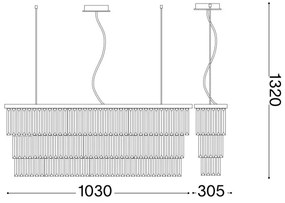 Ideal Lux - Křišťálový lustr na lanku MARTINEZ 8xE14/40W/230V chrom