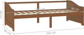 vidaXL 3místná válenda masivní borovice 90 x 200 cm [322166] Barva: Tmavě šedá