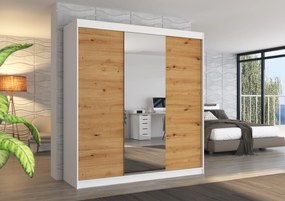ADRK Furniture Posuvná skříň se zrcadlem SANTIAGO 200 ADRK-SW-SAN-WA-200