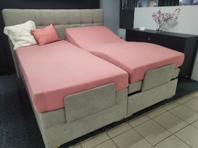 Postel boxspring s elektr.polohováním Stella 180x200 šedá