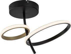 Rabalux Černé stropní LED svítidlo Emilion 390mm 24W 71296