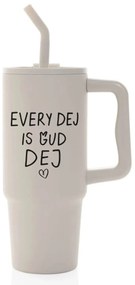 EVERY DEJ IS GUD DEJ - béžový cestovní termohrnek 900 ml