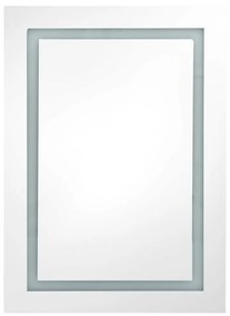 Petromila LED koupelnová skříňka se zrcadlem zářivě černá 50 x 13 x 70 cm