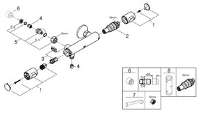 GROHE 34799000 - Termostatická sprchová baterie PRECISION FLOW DN 15 chrom