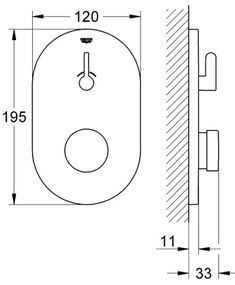 GROHE 36321000 - Samouzavírací sprchová baterie EUROSMART COSMOPOLITAN T chrom