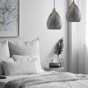 Toolight - Retro skleněná stropní lampa E27 60W APP897-1CP, černá, OSW-05697