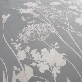 Šedé povlečení na jednolůžko 135x200 cm Meadowsweet Floral – Catherine Lansfield