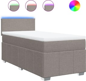 Box spring postel s matrací taupe 100 x 200 cm textil 3289276
