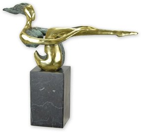 Leštěná bronzová socha soška - Žena