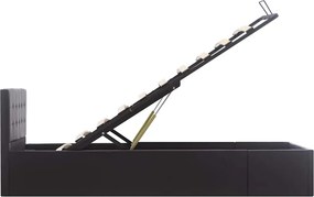Rám postele s úložným prostorem černý umělá kůže 100 x 200 cm 285511