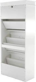 Botník, 3-řadový, bílá, SEBER TYP 2