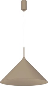 Závěsné svítidlo Capital, 1x tmavě obéžové kovové stínítko, (fi 46cm), be