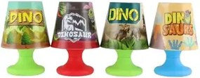 TEDDIES Mini lampička dinosaurus / Lampička / 8x11 cm / Na baterie 3x