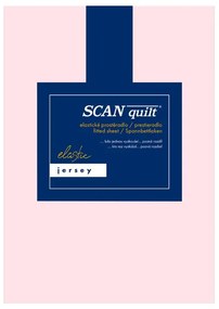 SCANquilt napínací prostěradlo JERSEY ELASTIC LYCRA světle růžová výška matrace do 40 cm 180 x 200 cm