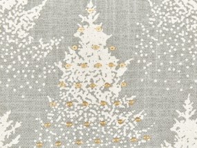 Bavlněný polštář vzor vánoční stromeček 45 x 45 cm šedý BILLBERGIA Beliani