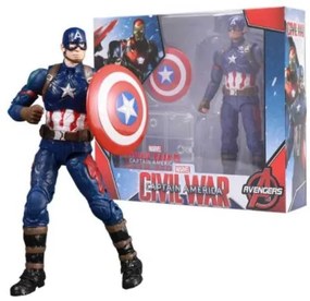 Figurky hrdinů Marvel s vlastním držákem nebo otočným podstavcem Varianta: Captain America, Civil War + pevný podstavec