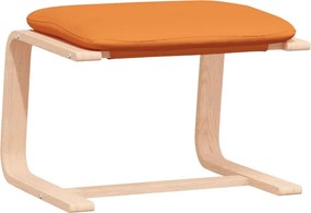 Relaxační křeslo s podnožkou tmavě žluté textil 3154420