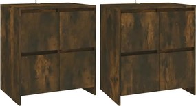 Příborníky 2 ks kouřový dub 70 x 41 x 75 cm kompozitní dřevo 3098094