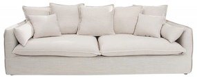 Massive home | Luxusní pohovka  Heaven 200cm  přírodní strukturovaná látka VÝPRODEJ