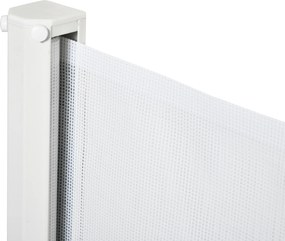 Schodišťová branka PawHut výsuvná bezpečnostní branka do dveří bezpečnostní přepážka PVC bílá 115x82,5 cm pro děti a domácí zvířata | Aosom.de