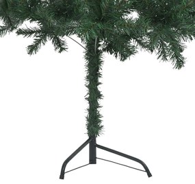 Rohový umělý vánoční stromek LED a sada zlatých koulí - zelený | 120 cm PVC