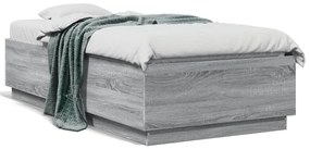 Rám postele šedý sonoma 90 x 190 cm kompozitní dřevo,  3209756