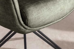 Designová otočná židle Brock zelený samet