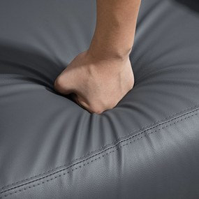 HOMCOM Relaxační křeslo, televizní křeslo s vibrační masáží, polohovací funkcí, 2 masážní body, dálkové ovládání, 68 x 88 x 98 cm Šedá