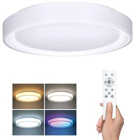 Solight LED osvětlení s dálkovým ovladačem Floco, 30W + 6W RGB, 2100lm, 40cm, změna chromatičnosti, stmívatelné