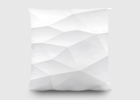 Dekorativní polštářek Bílá 3D Abstrakce | 45 x 45 cm | DCN3616