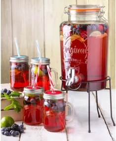 Kilner skleněný nápojový automat s kohoutkem 5 l a 4 ks džbánků 400 ml