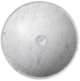 Sapho, BLOK kamenné umyvadlo 42x14 cm, bílá carrara, 2401-42