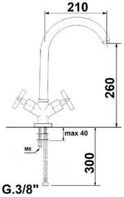 Sapho - Dřezová baterie AXIA lesklý chrom