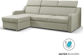 Sedací souprava MIKELI | 232x158 cm | UNI | rozkládací + úložný prostor | AKCE | světle béžová studená 04