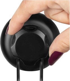 Černý nástěnný držák na fén Compactor Bestlock