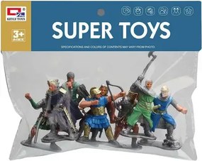 Sada římských bojovníků se zbraněmi / Figurky / 8 ks / 9 cm / plast /