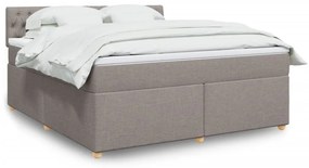 Box spring postel s matrací taupe 180x200 cm textil 3286770