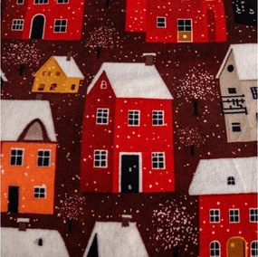 Mikroplyšové povlečení SNOWY VILLAGE barevné Rozměr povlečení: 70 x 90 cm | 140 x 220 cm