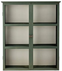 OnaDnes -20% Zelená dřevěná vitrína Bloomingville Tone 100 x 85 cm