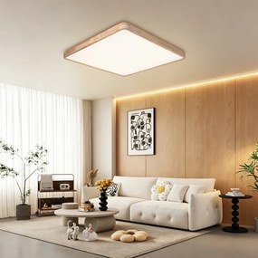 BRILAGI - LED Stmív. svítidlo WOODLINE SQUARE LED/100W/230V dub 80x80 cm + DO