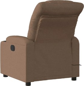 Elektrické masážní polohovací křeslo hnědé textil 3206640