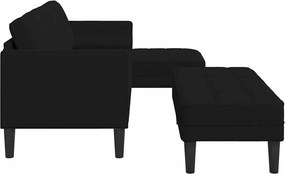 Set pohovek 2 ks Černá Polyester 3329270