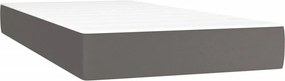 Box spring postel s matrací šedá 80 x 200 cm umělá kůže 3142813